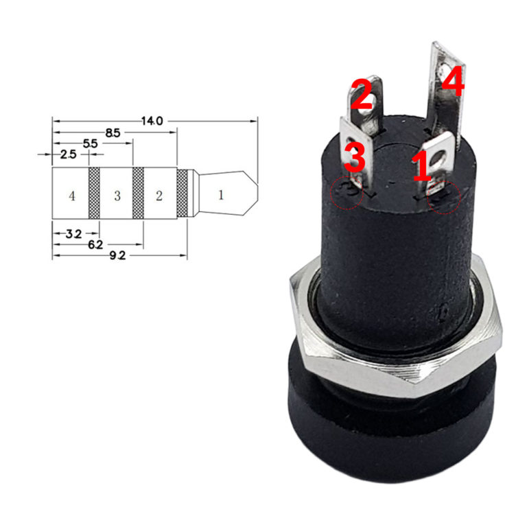Jack Audio Cái 3.5mm PJ-392A - Nshop
