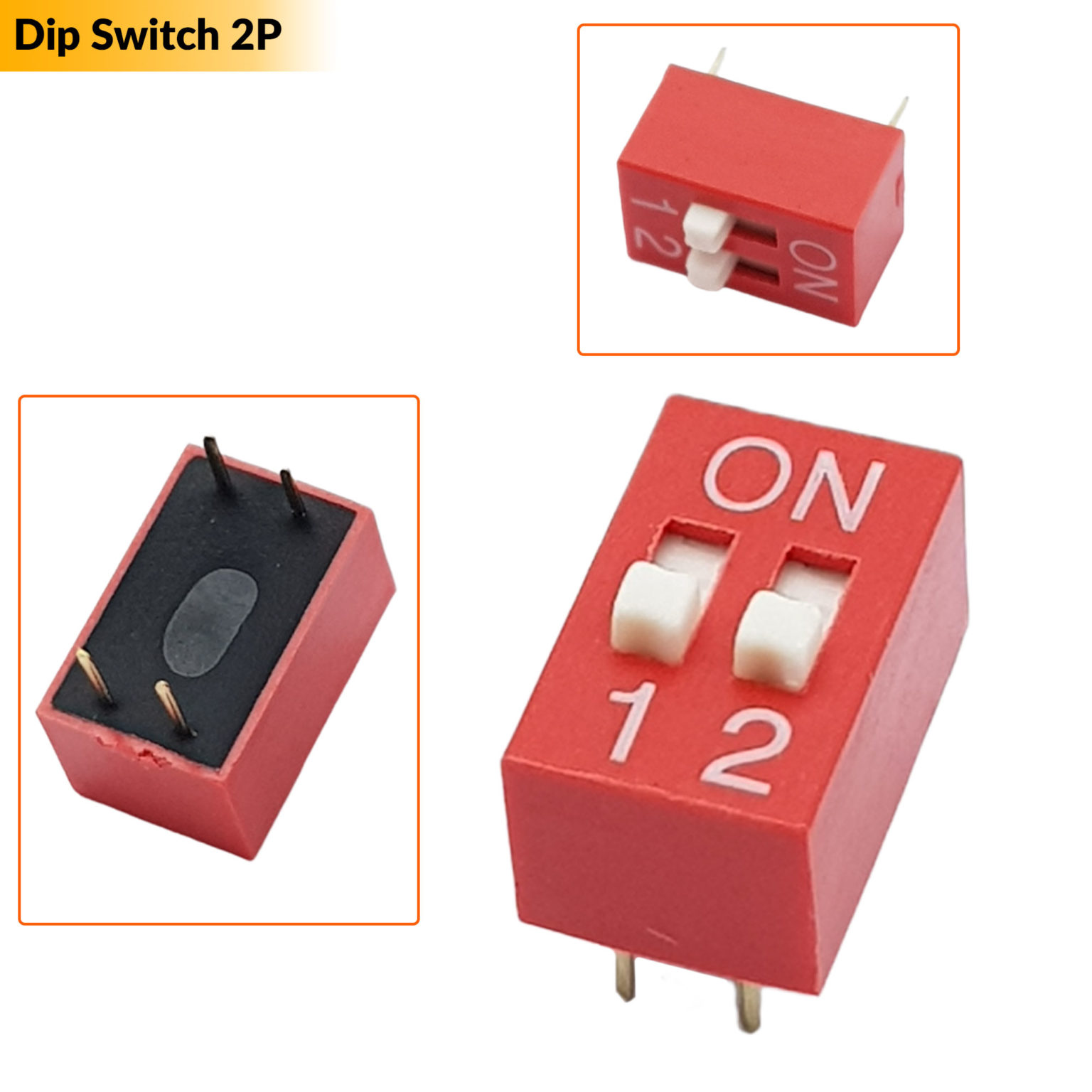 Công tắc DIP Switch đỏ 2P - Nshop