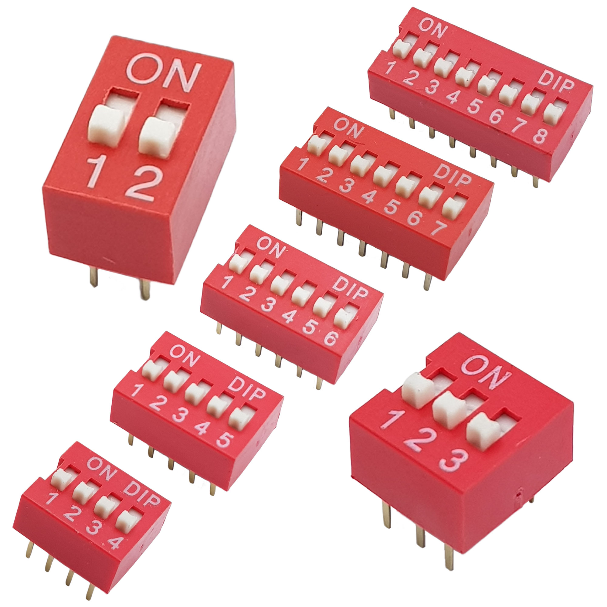 Công tắc DIP Switch đỏ 2P - Nshop