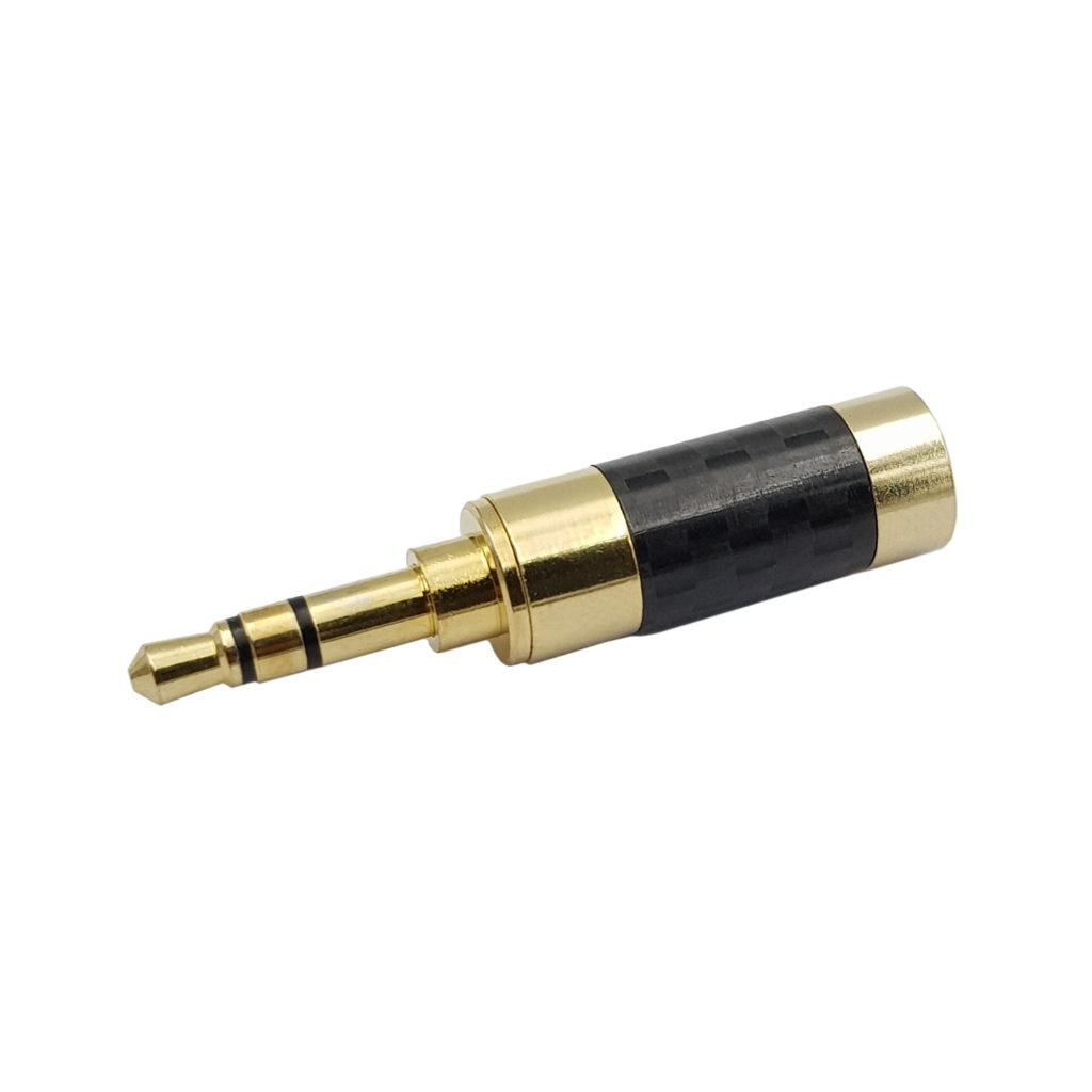 Jack âm thanh audio 3.5 mm carbon fiber mạ vàng - Nshop