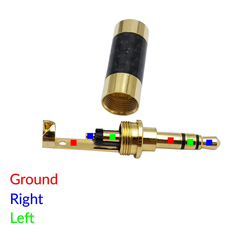 Jack âm thanh audio 3.5 mm carbon fiber mạ vàng - Nshop