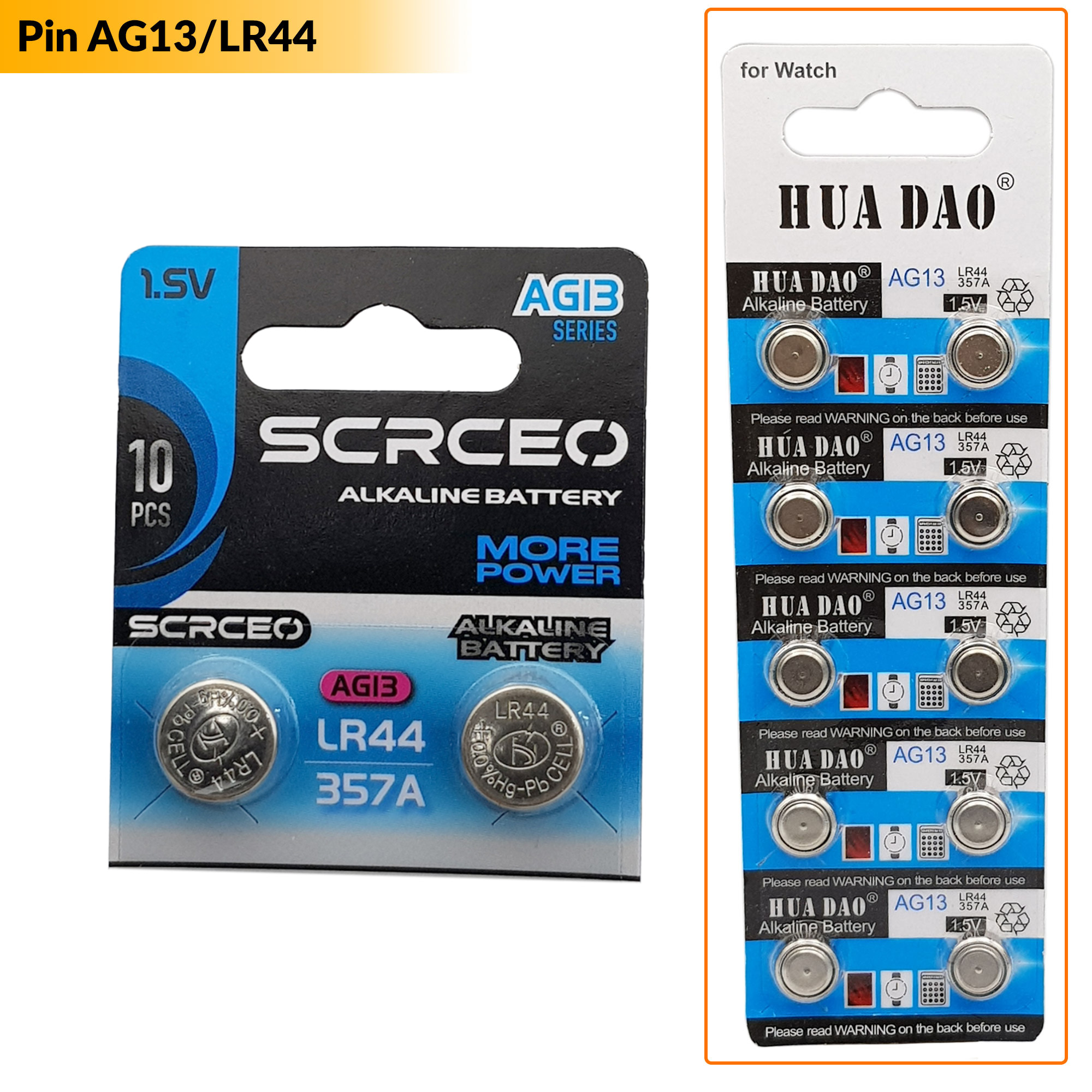 Pin cúc áo AG13 | LR44 | L1154 | A76 | 357A điện áp 1.5V (combo 2 pin) - Nshop