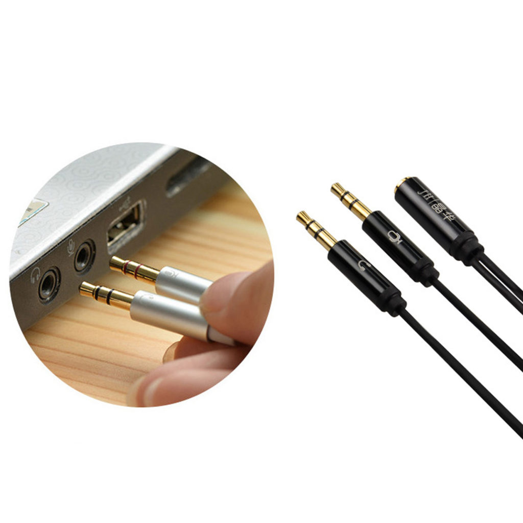 Dây jack gộp Audio và Mic ra tai nghe 3.5mm - Nshop