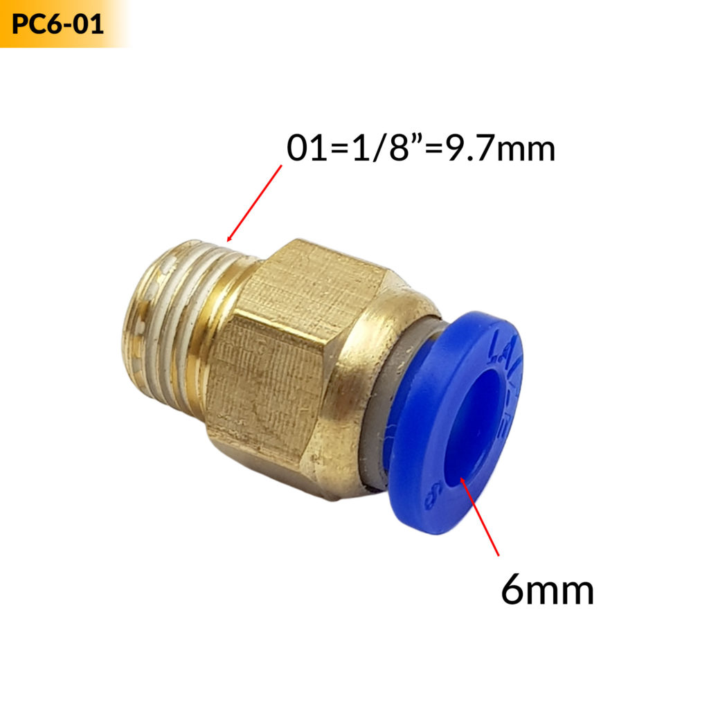 Đầu nối ống thẳng ren ngoài PC6-01 - Nshop