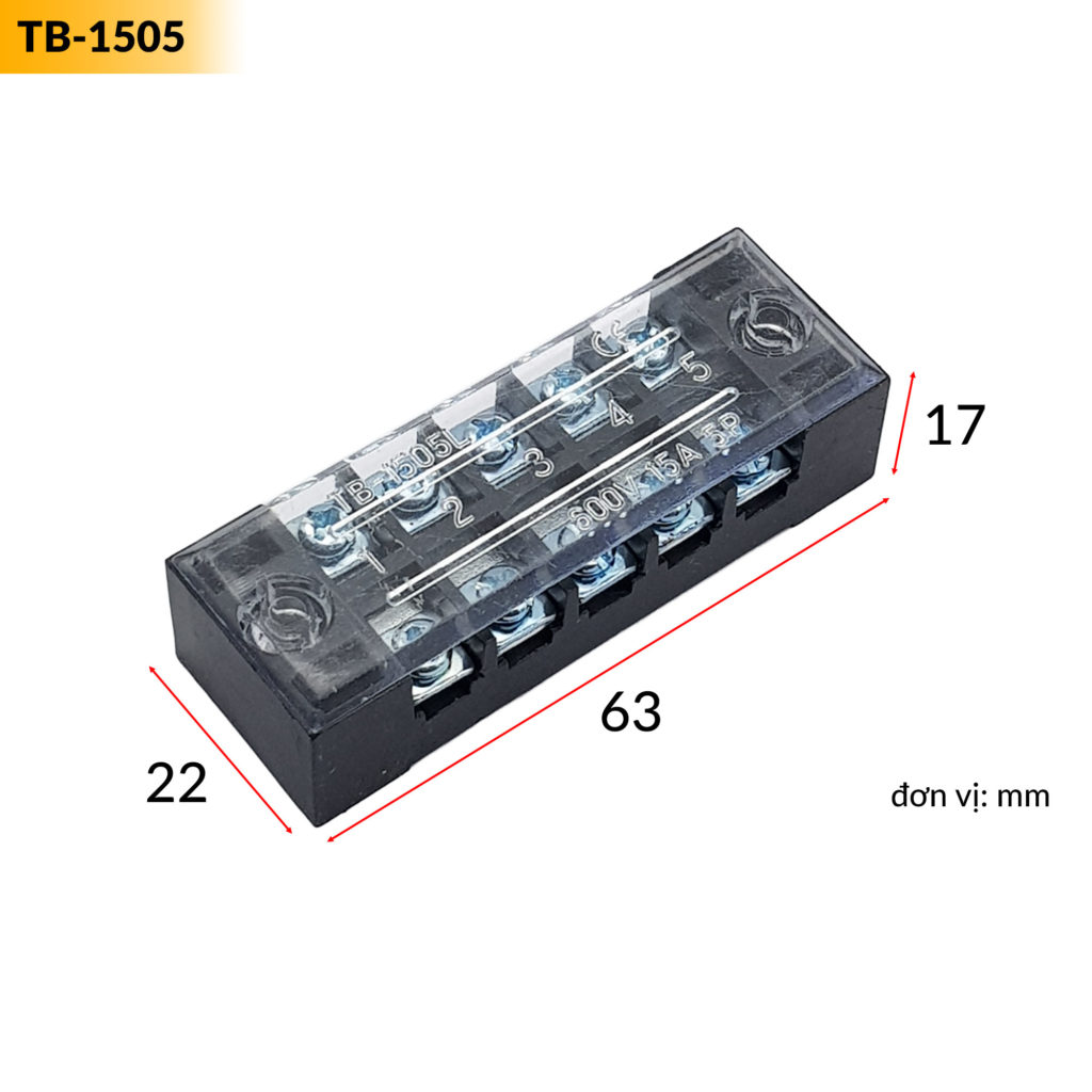 Terminal Block cầu đấu 15A TB-1512 - Nshop
