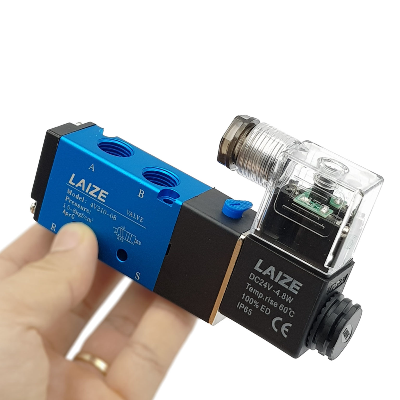 Van điện từ (solenoid) khí nén 5/2 LAIZE 4V210-08 cấp nguồn 220V - Nshop