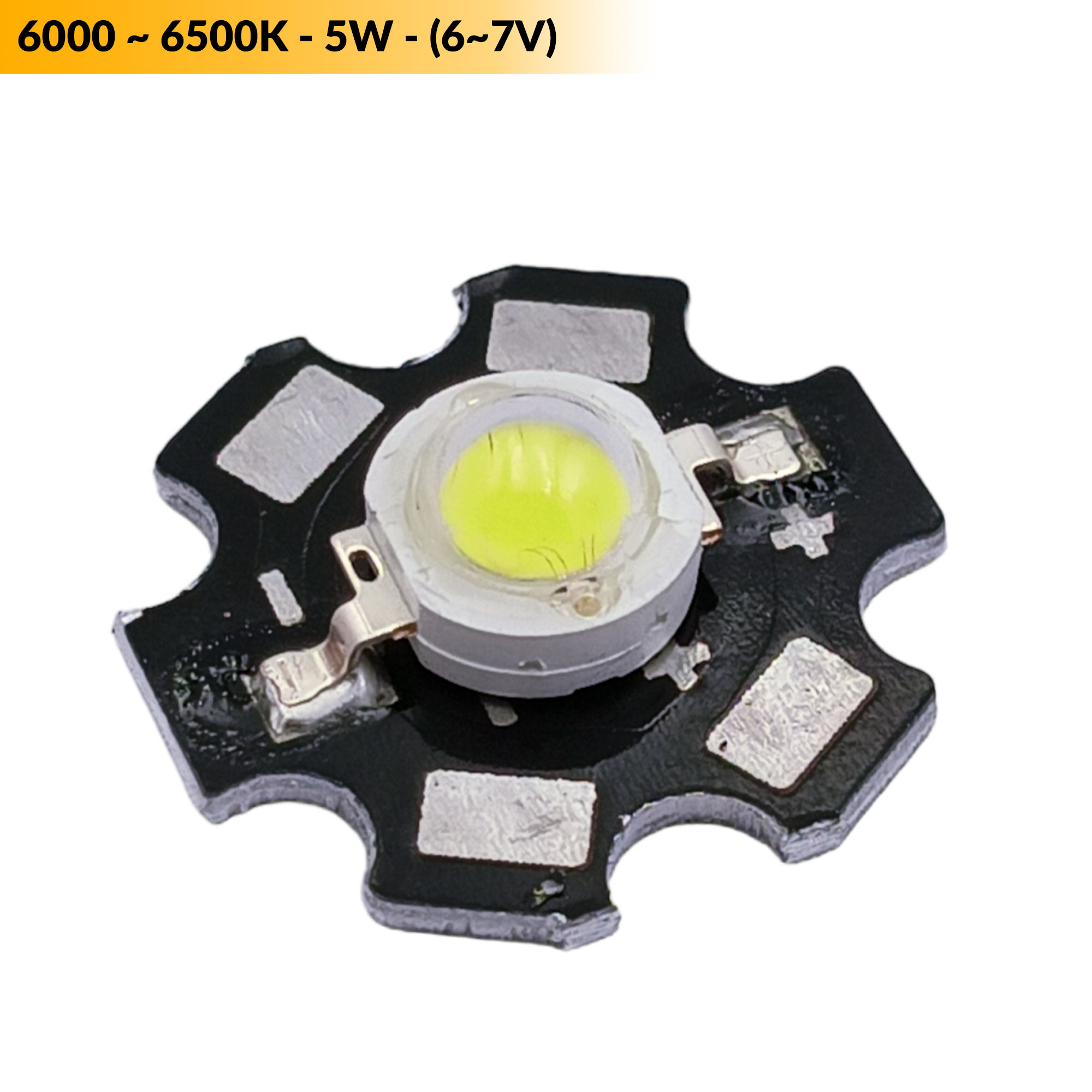 Chip Led siêu sáng 4 lõi 6000 - 6500K 5W (6-7V) - Nshop