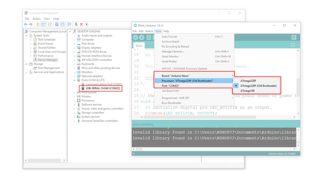 Board Arduino Nano 3.0 ATmega328P Type-C - Nshop