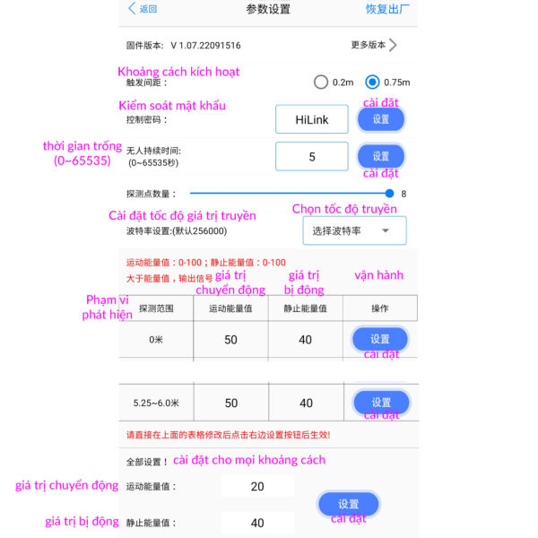 Cảm biến hiện diện con người HLK-LD2410C V1.0 5V radar 24GHz Chỉ cảm ...