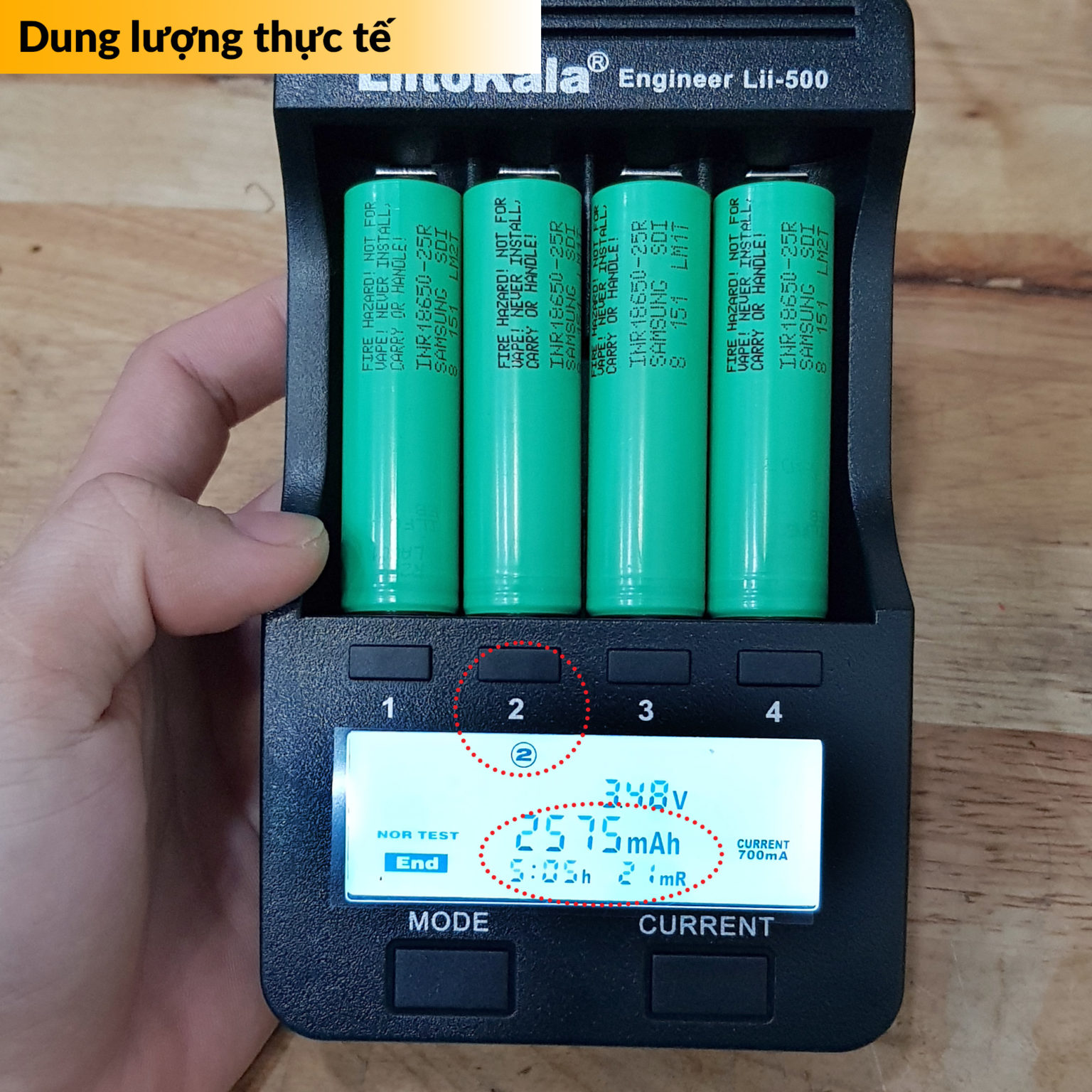 Pin cell Samsung INR18650 25R 2500mAh - Nshop