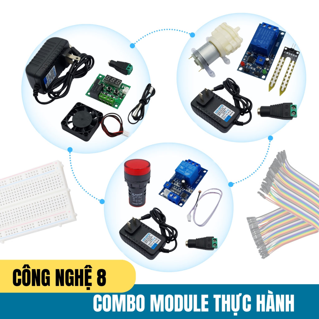 Combo module thực hành công nghệ 8 - Nshop