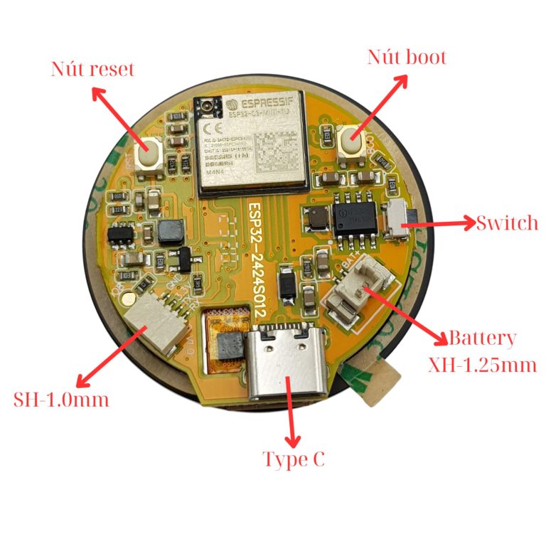 Module ESP32-C3 màn hình cảm ứng 1.28 inch wifi + bluetooth - Nshop