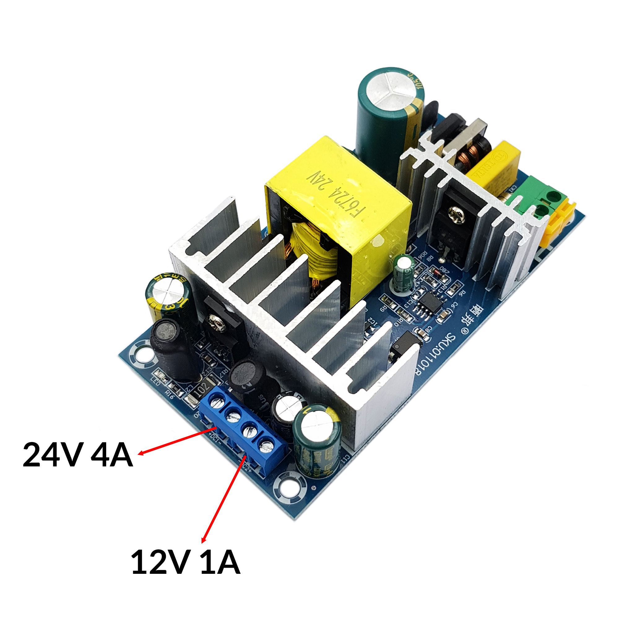 Module Nguồn AC-DC 120W 2 ngõ ra 24V 4A và 12V 1A - Nshop