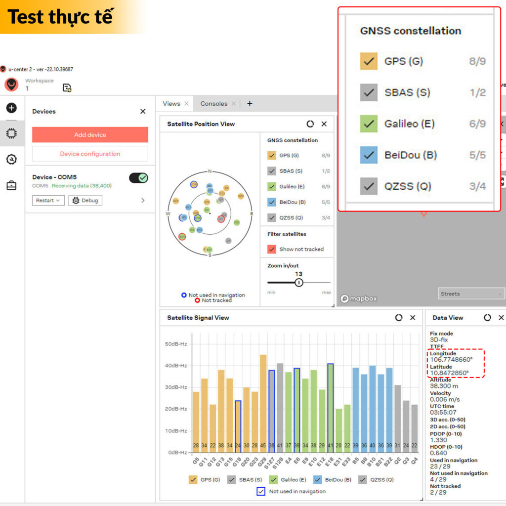 Module định vị GPS U-Blox NEO-M10 (BD+GALILEO+GLONASS+GPS+QZSS) - Nshop
