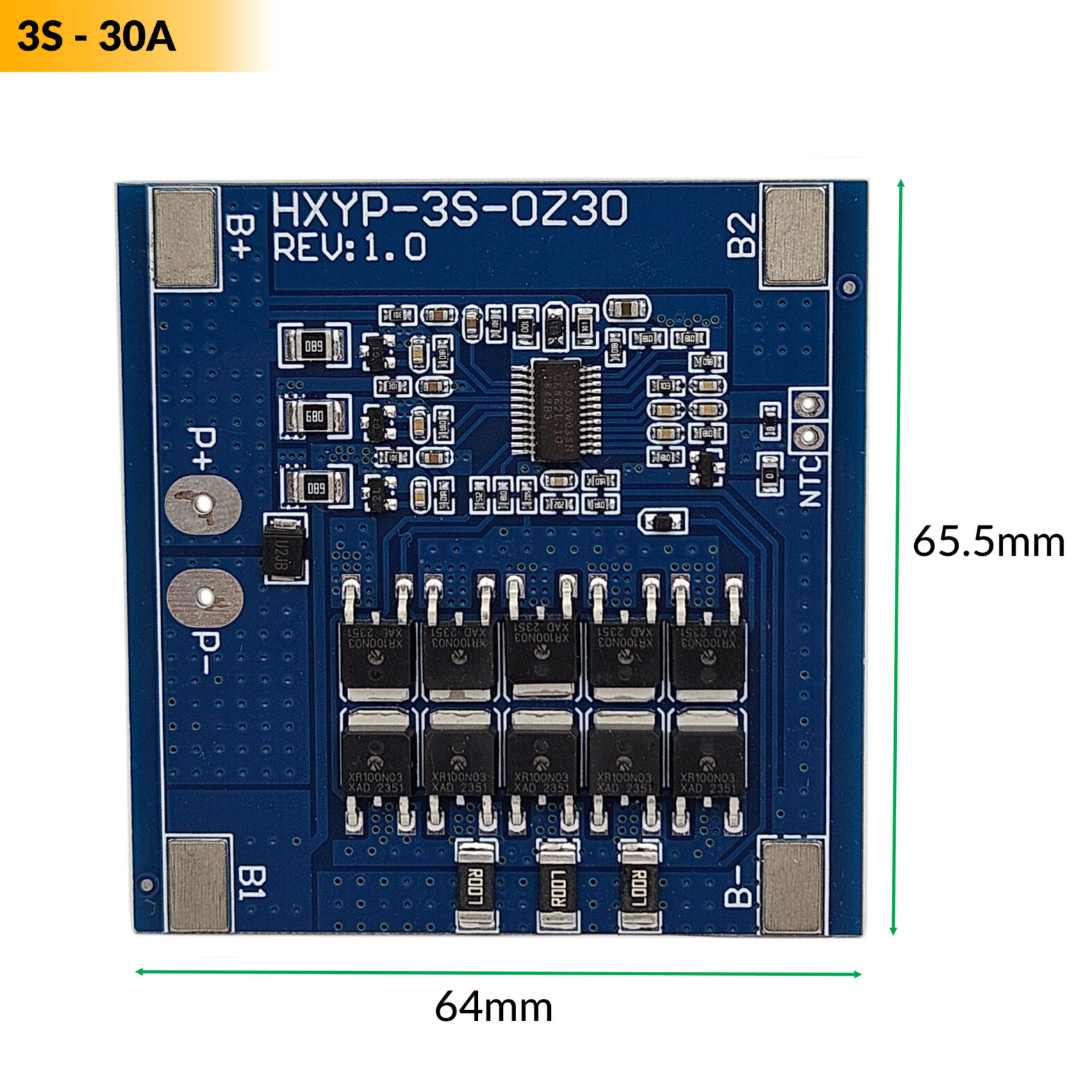 Mạch sạc và bảo vệ pin 3S Lithium-ion HXYP 3S-30A - Nshop