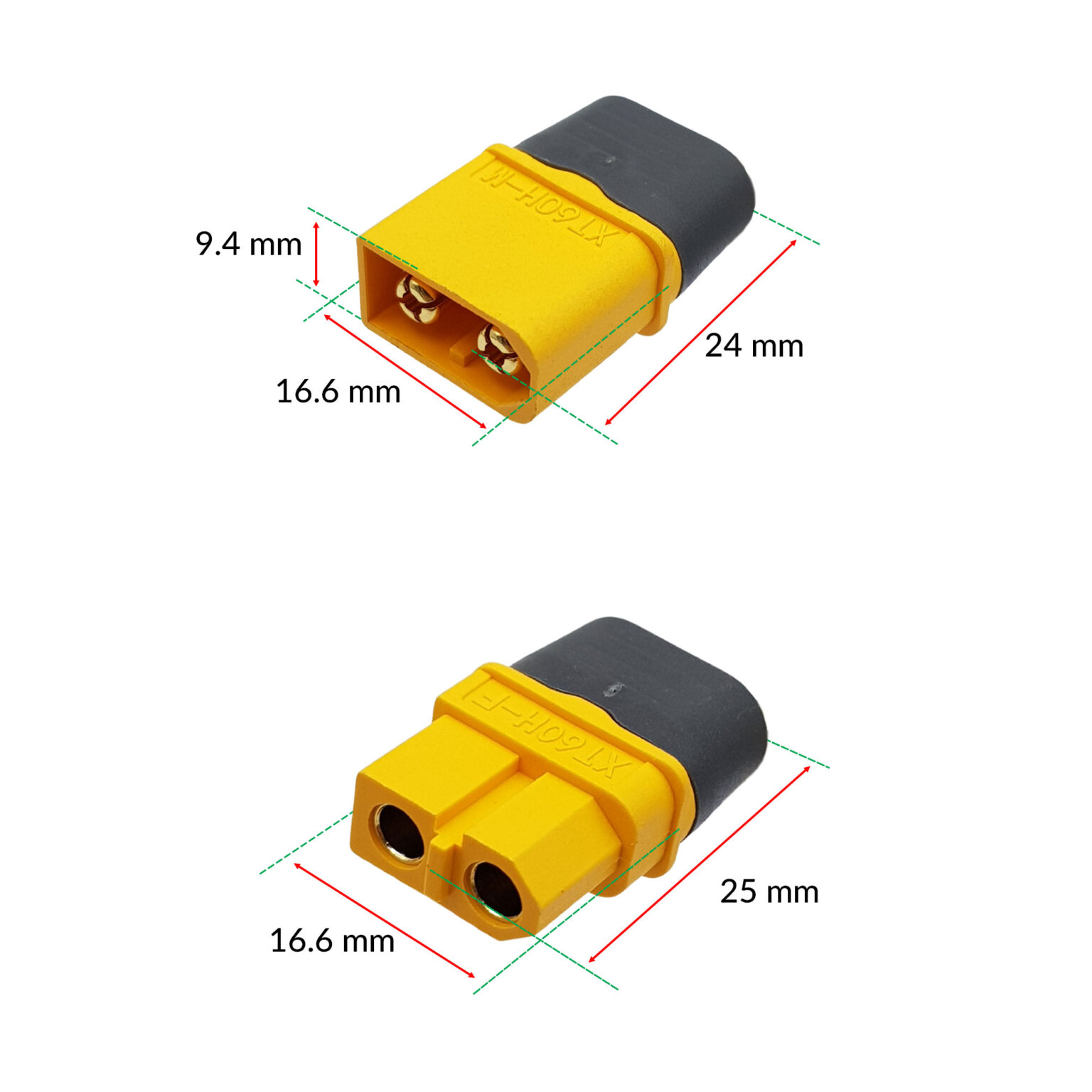 Jack nối XT60H-M/F Amass XT60H-F (đầu lỗ) - Nshop