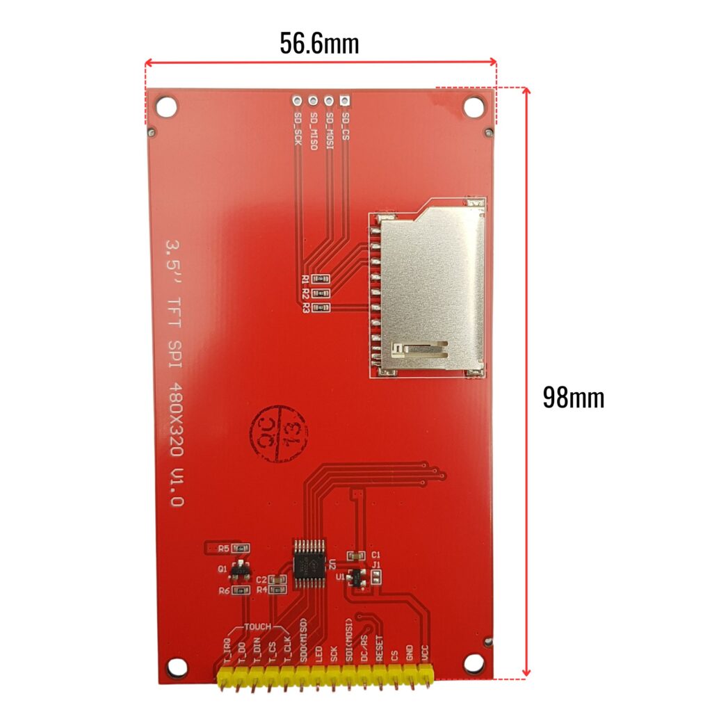 Màn hình cảm ứng TFT 3.5 inch ILI9488 giao tiếp SPI - Nshop